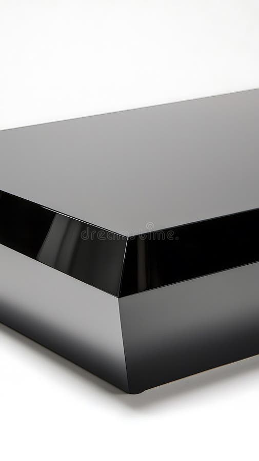 A Black Box with a Shiny Surface Stock Illustration - Illustration of ...