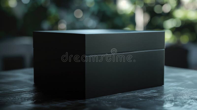 A Black Box Sitting on a Table, Perfect for Technology or Office Scenes ...