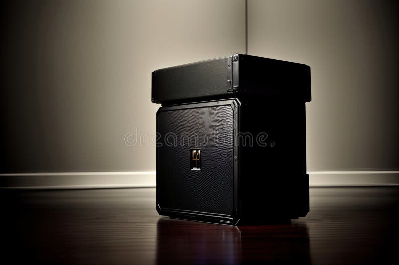 A Black Box Sitting on Top of a Wooden Floor. Generative AI Stock ...