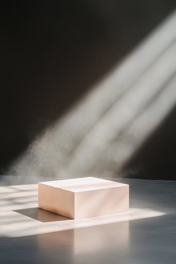 A Black Box Stage is Illuminated by Stark White Light, Creating a ...