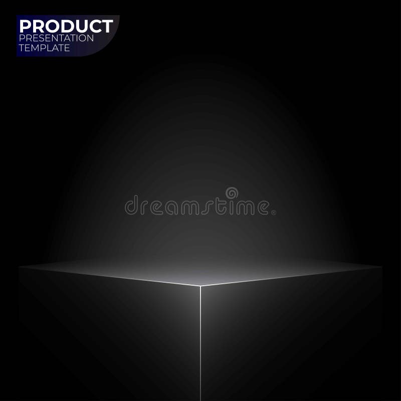 Black Box Stand for Product Display. Abstract Product Pedestal ...