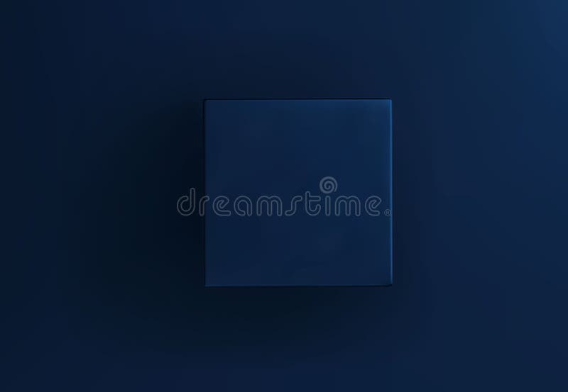 Top View Black Gift Box Mockup on Black Paper Background. Luxury ...