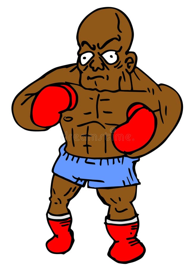 Boxer cartoon stock vector. Illustration of doll, punch - 23905995