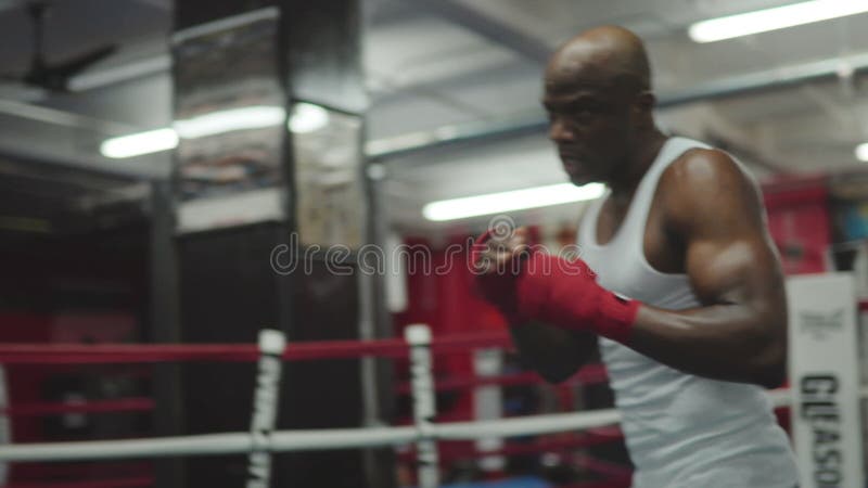 Black Man, Boxer and Coach in Gym for Fitness, Workout or Training ...