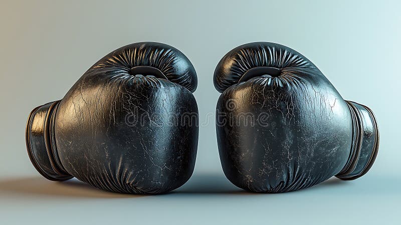 Black Boxing Gloves with Worn Texture, Perfect for Training or ...