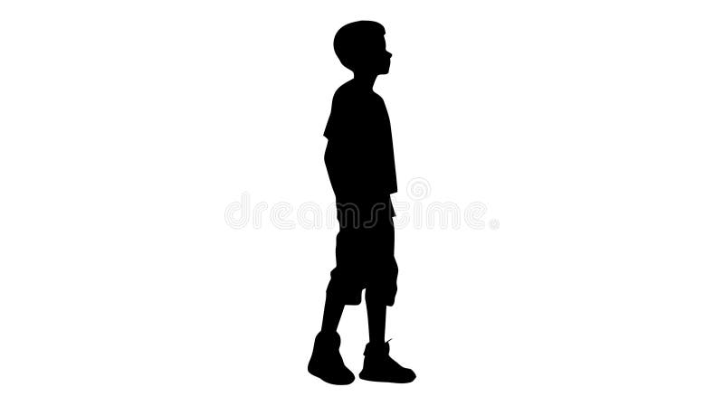 Black Boy Silhouette. Vector Illustration on White Background Stock ...