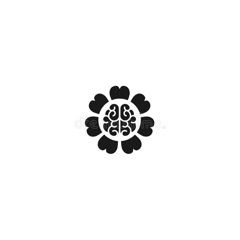 Brain flower stock vector. Illustration of logo, identity - 56691999