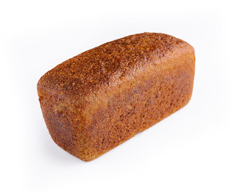 Black Bread in the Form of a Brick Stock Photo - Image of white, brick ...