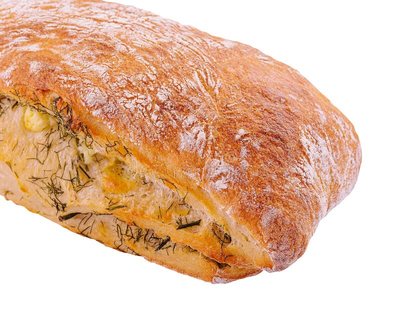 Black Bread Loaf Closeup on White Background Stock Photo - Image of ...