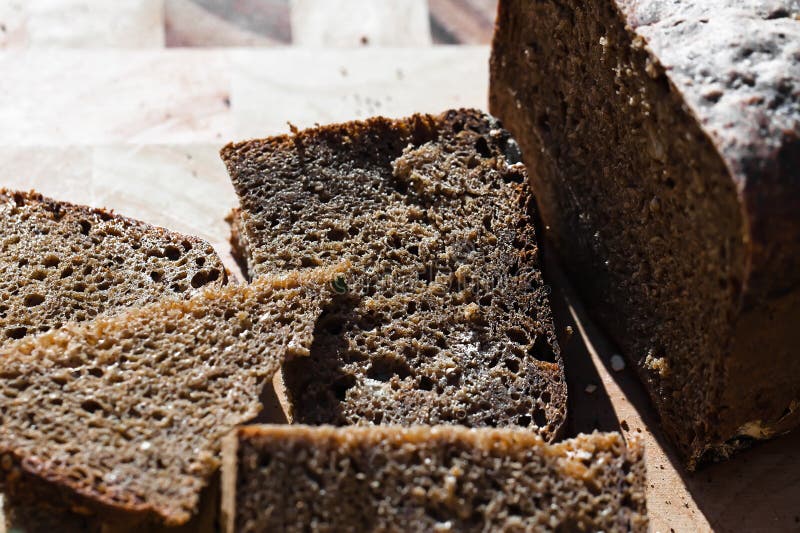 Black bread slice stock photo. Image of closeup, food - 24626418