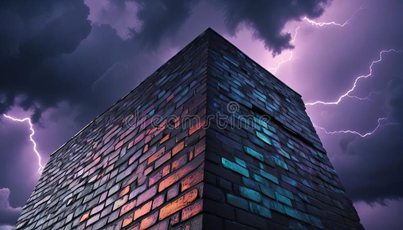 Black Brick Dark Wall Building Facade Texture Design Background Stock ...