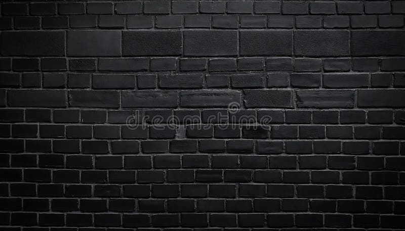 Black Brick Wall with Smooth Matte Finish Creates a Seamless Dark ...