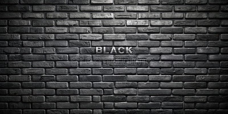 Black Brick Wall Texture for Background or Wallpaper Stock Illustration ...