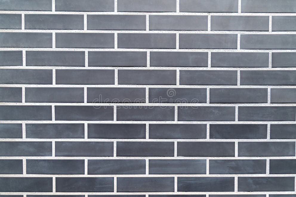 Black Brick Wall with Uniform Rectangular Pattern Stock Photo - Image ...