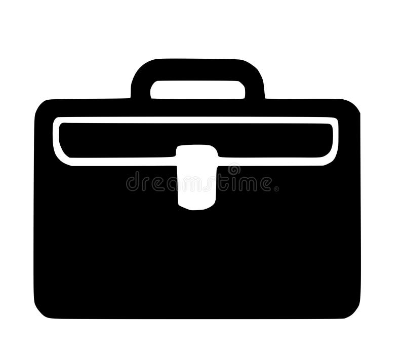 Black Briefcase Icon, Simple Illustration Stock Illustration - Illustration of graphic, internet ...