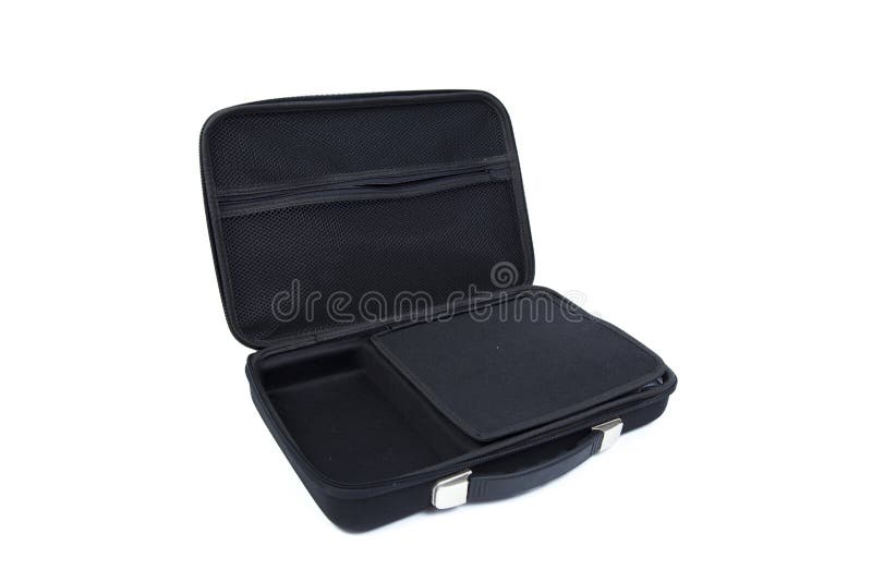 Black briefcase open. stock photo. Image of professional - 42869094