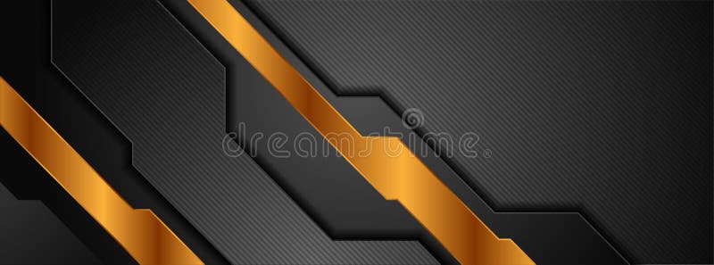 Black Bronze Tech Geometric Abstract Background Stock Vector - Illustration of stripe, digital ...