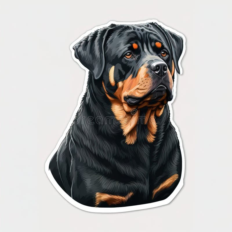Sticker Rottweiler Stock Illustrations – 250 Sticker Rottweiler Stock ...