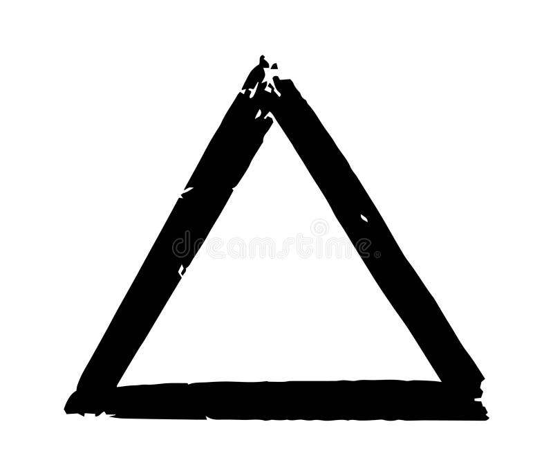 Black Brush Frame. Vintage Pencil Triangle. Photo Frame. Vector ...