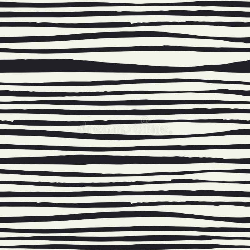Black Brush Lines. Seamless Pattern Stock Vector - Illustration of ...