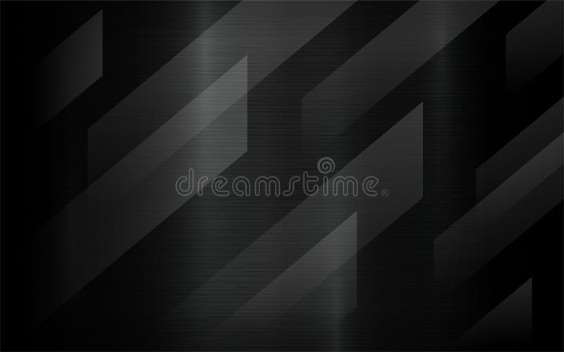 Black Brush Metal Abstract Geometric Background with Transparency ...