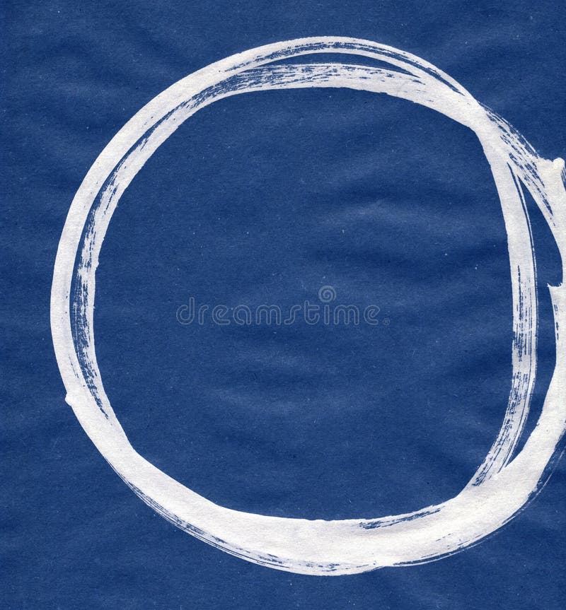 Black Brush Stroke in the Form of a Circle. Drawing Created in Ink ...