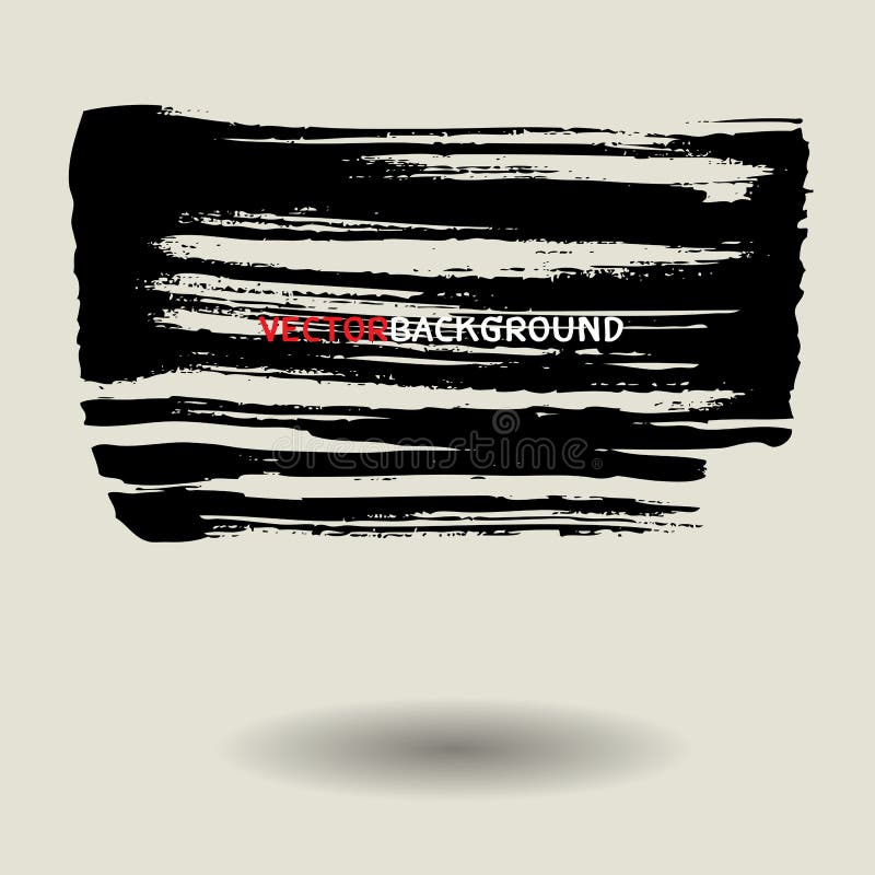 Black Brush Texture Background Set Stock Illustration - Illustration of ...