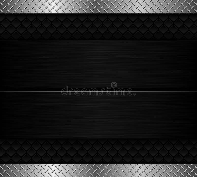 Black Brushed Metal Texture with Silver Diamond Metallic Pattern 3D ...