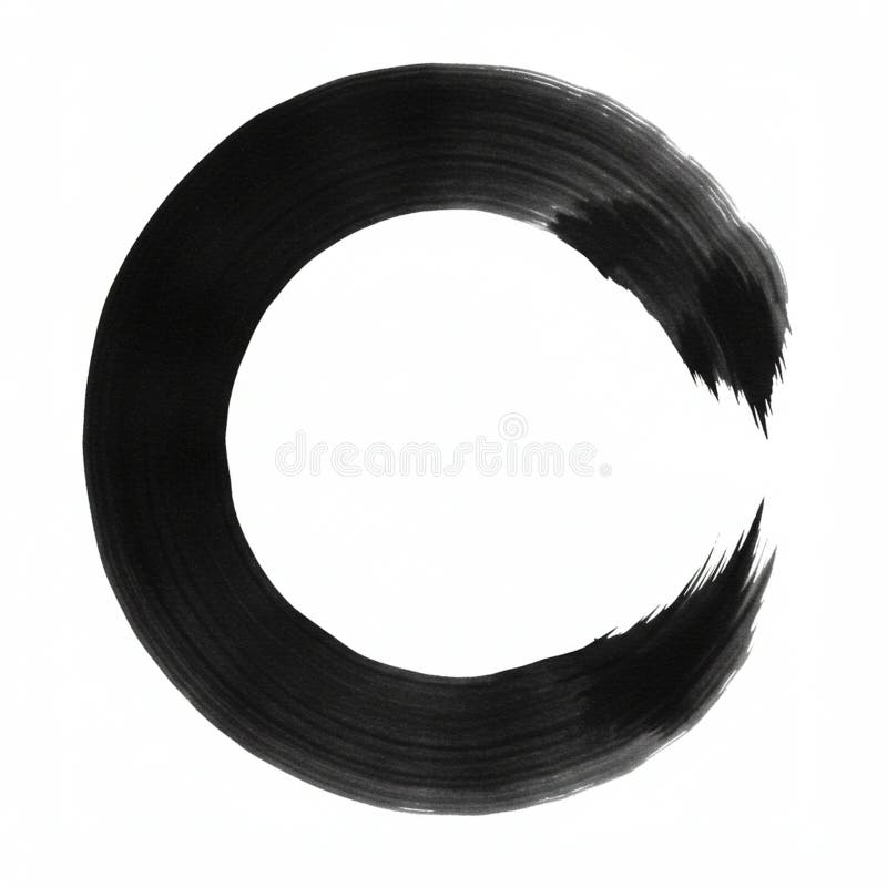Circle Enso Zen Brush Vector Illustration Stock Vector - Illustration ...