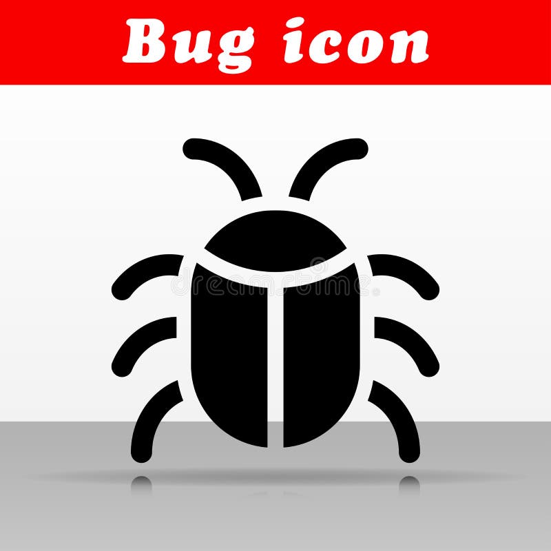 Black Bug Vector Icon Design Stock Vector - Illustration of tick ...