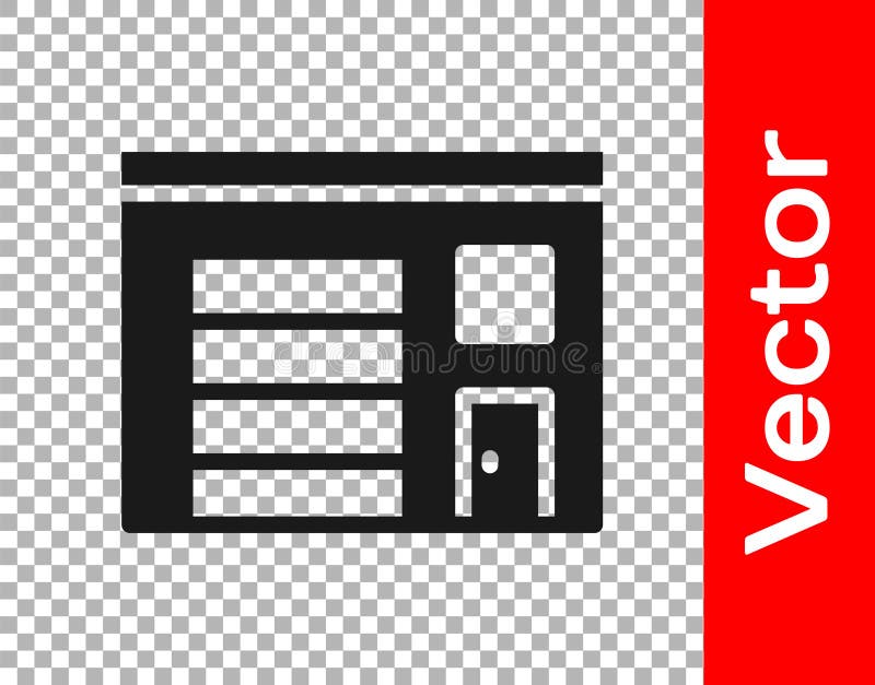 Black Building of Fire Station Icon Isolated on Transparent Background ...