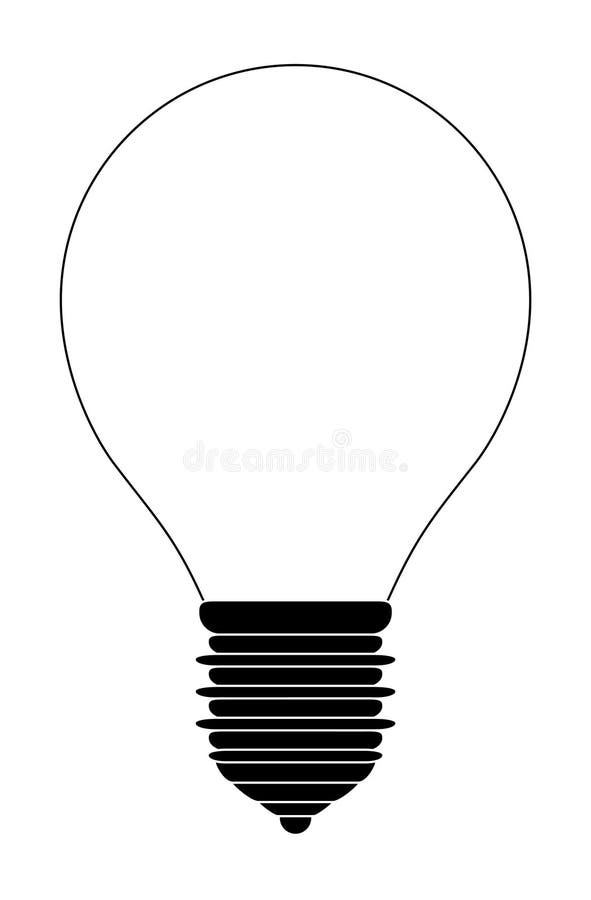 Black Bulb Icon. Lamp Light Icon Stock Vector - Illustration of ...