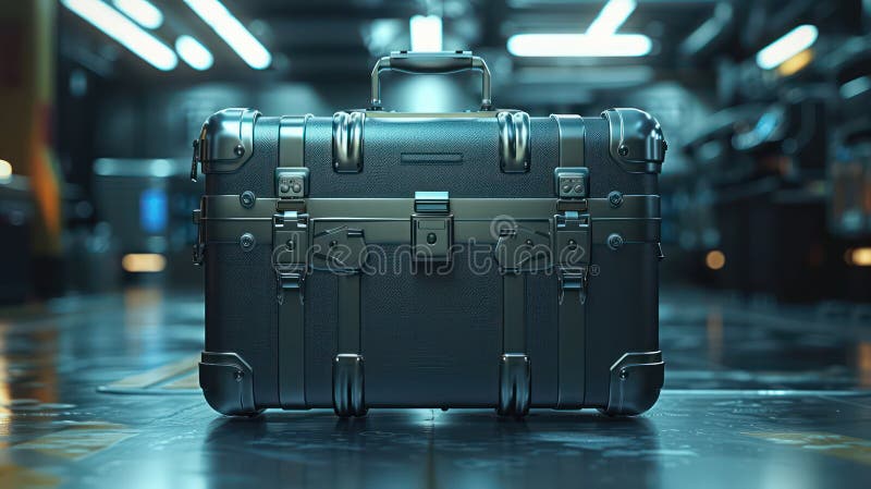 Black Bulletproof Suitcase, Security Guard. Generative AI Stock Photo ...