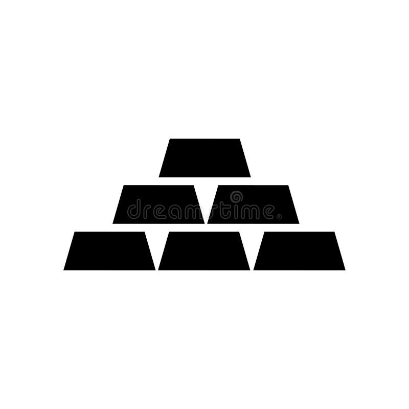 Black Bullion Sign Icon. Vector Illustration Eps 10 Stock Illustration ...