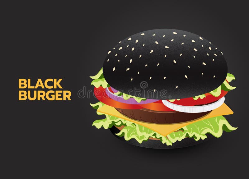 Black Burger Icon Isolated on White Background. Hamburger Icon ...