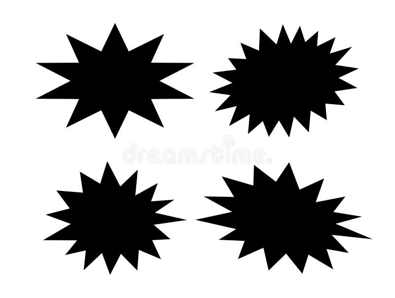 Black bursting star shape stock vector. Illustration of explosion ...