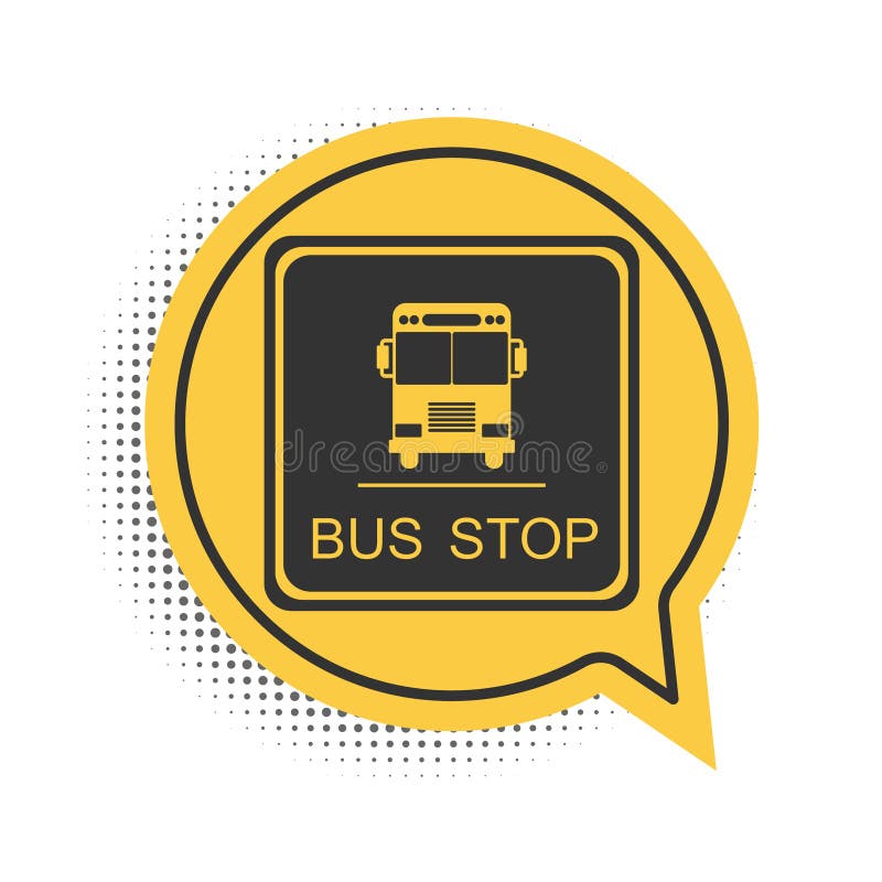 Bus Stop Icon Isolated on Black, White and Transparent Background ...