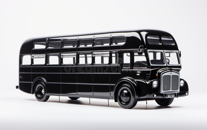"a Black Bus on a White Background -Generative Ai Stock Illustration ...