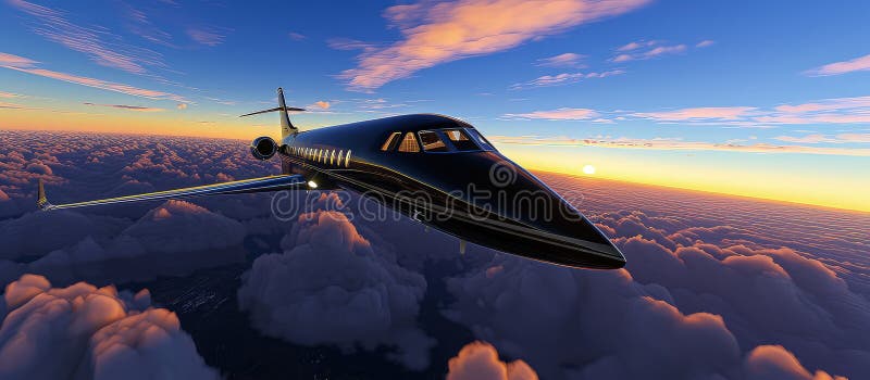 Wings of Ambition, Cutting through Clouds, Chasing the Sunset. Stock ...