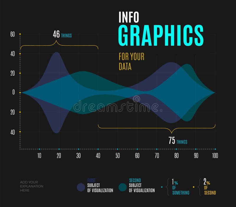 Black Business Presentation Vector Slide Template with Scientific Graph ...