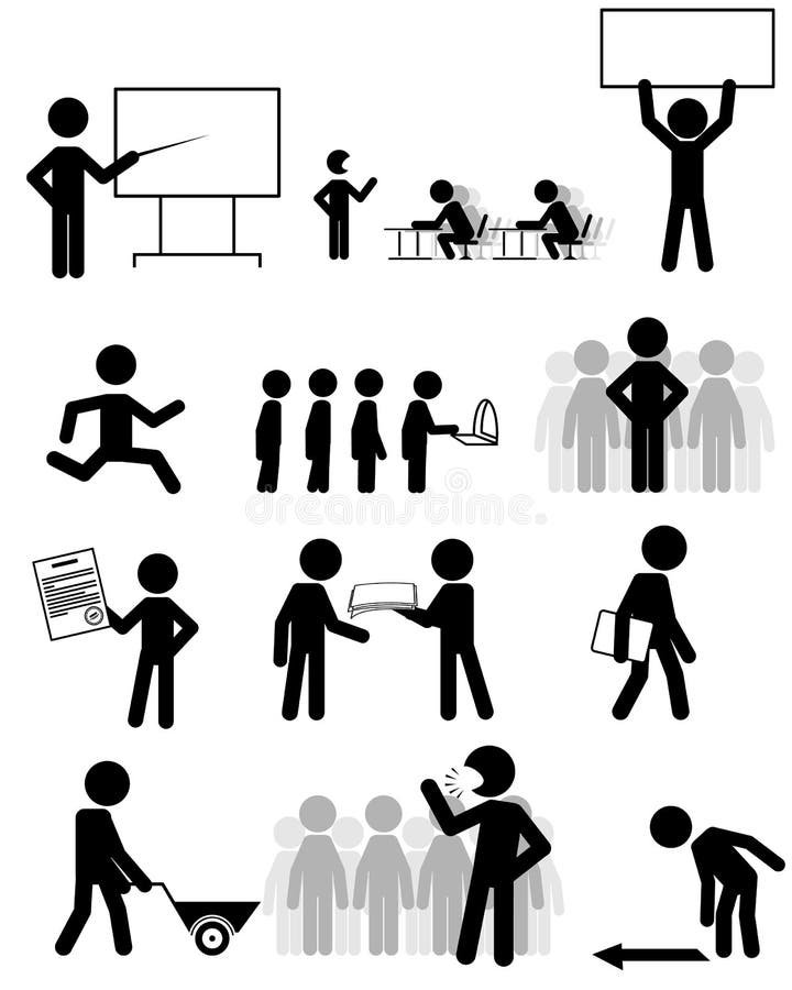 Black businessmen figures stock vector. Illustration of occupation ...