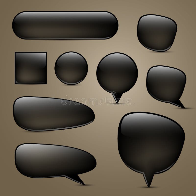 Black button stock illustration. Illustration of isolated - 26590876