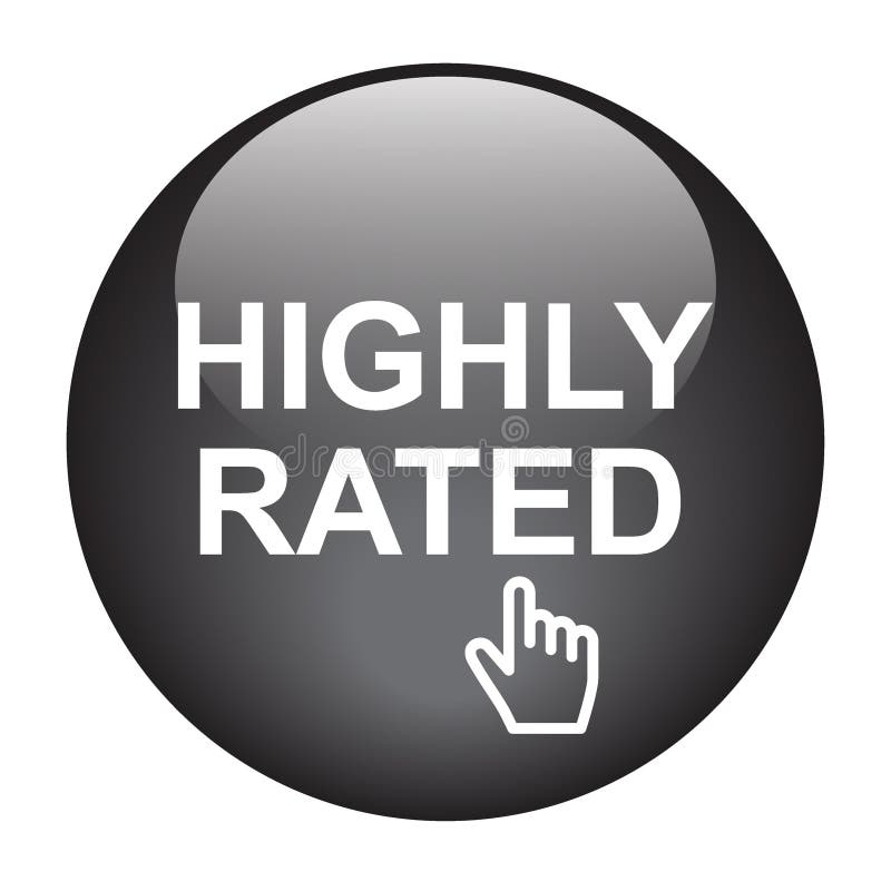Highly Rated Product Web Button on White Stock Illustration ...
