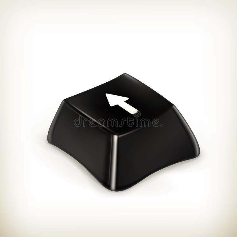 Black Keyboard Button Isolated Stock Illustration - Illustration of ...