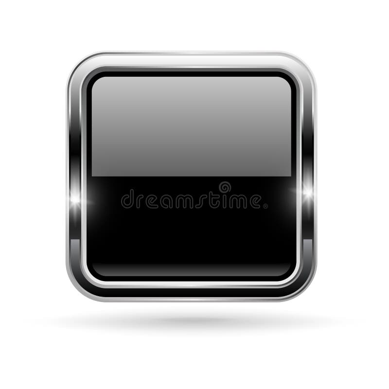 Chrome square buttons stock illustration. Illustration of painting ...