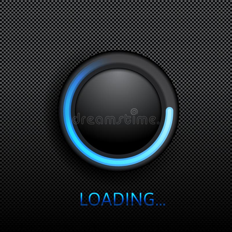 Black button stock vector. Illustration of graphic, circle - 45866929