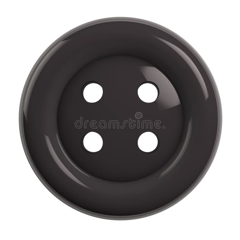Black Button Isolated on White Background Stock Illustration ...
