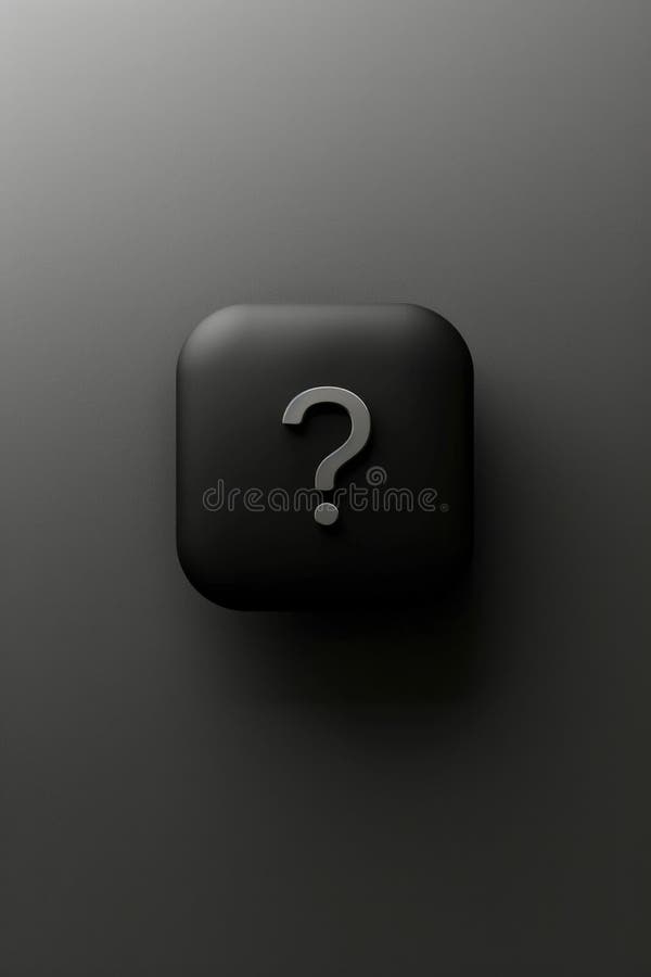 A Black Button with a Question Mark Symbol. Perfect for Websites and ...