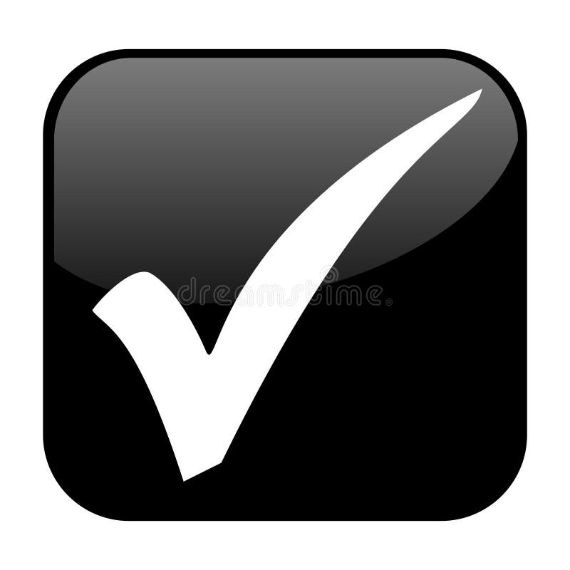 Black tick symbol stock illustration. Illustration of check - 125332489