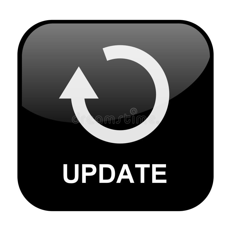 Black Button: Update stock illustration. Illustration of isolated ...